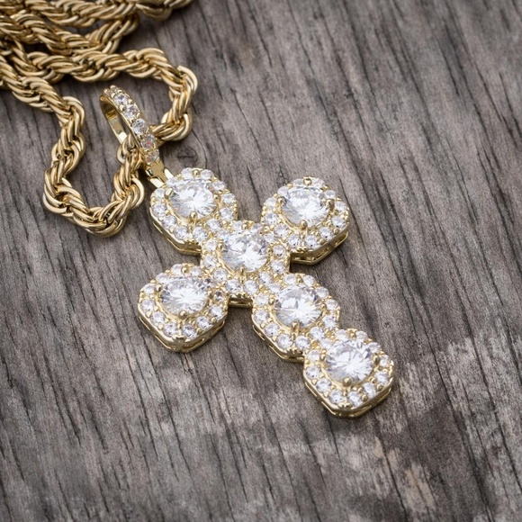 Accessories | Mens Cross Pendant Rope Chain Necklace | Poshmark